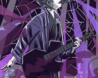Robert Smith The Cure Portrait Illustration Art Print