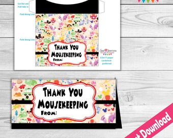 PRINTABLE Mousekeeping tip envelope PDF