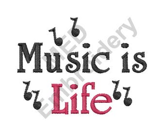 Music Notes Machine Embroidery Design