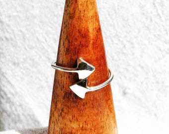 Double arrow ring | Etsy