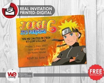 Naruto invitation | Etsy