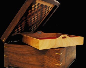 Wood jewelry box | Etsy