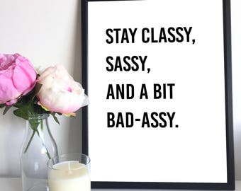 Stay sassy | Etsy