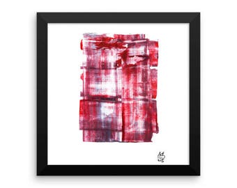 Red abstract art | Etsy