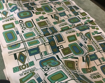 Mid century fabric | Etsy