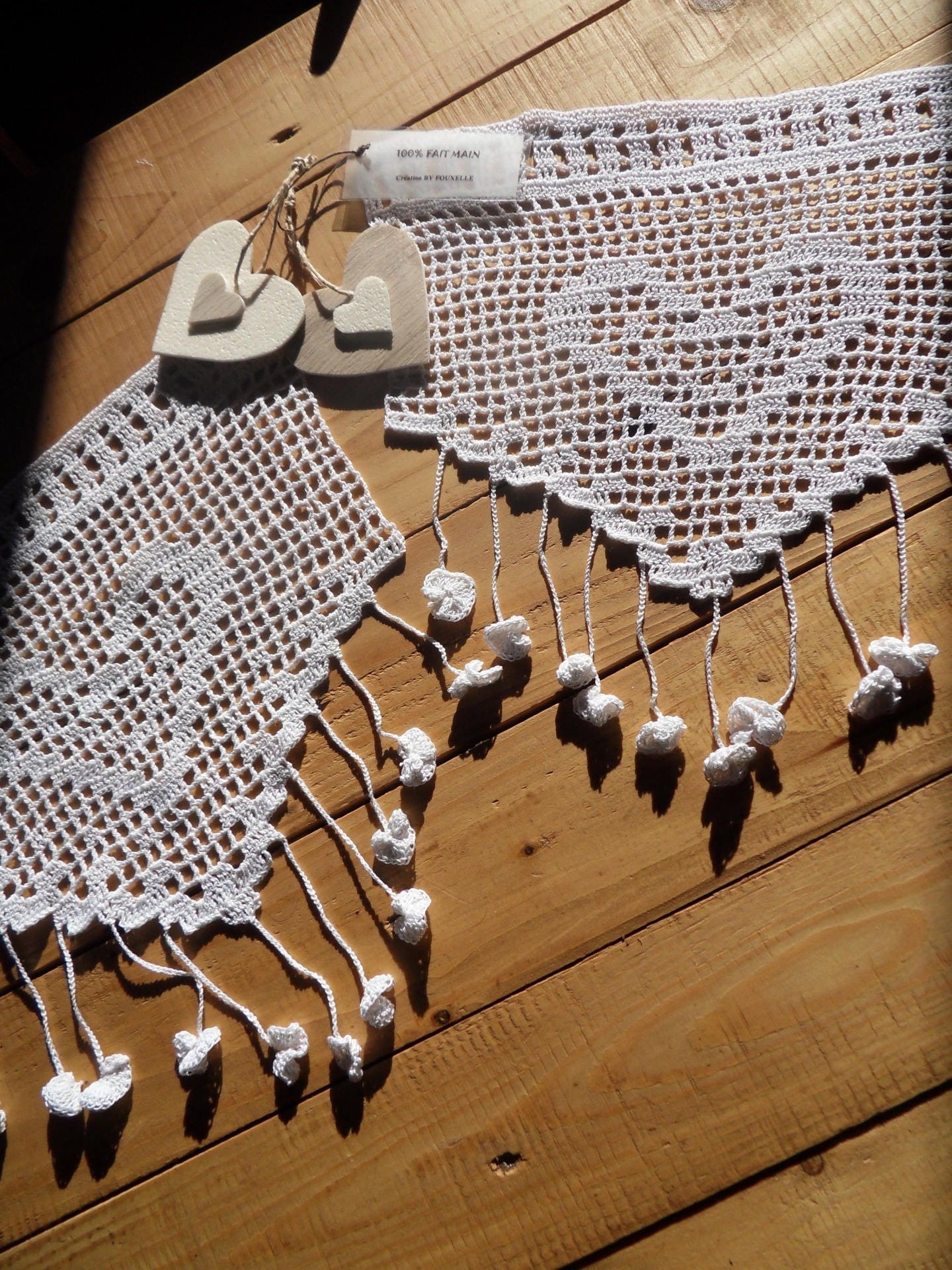 Rideaux bellilois coton crochet fait main