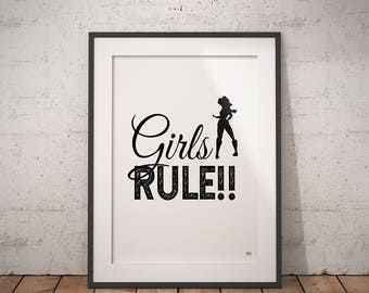 Girls rule | Etsy