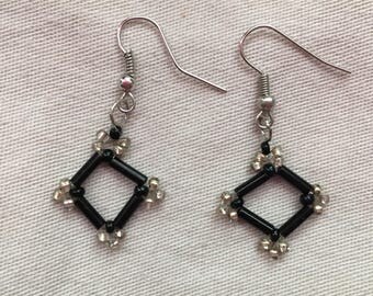 Bugle bead earrings | Etsy