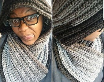 Instant Download PDF Crochet Pattern Schoodie Hat with