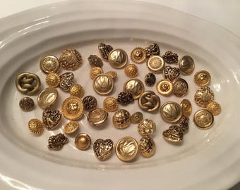 Gold shank buttons | Etsy