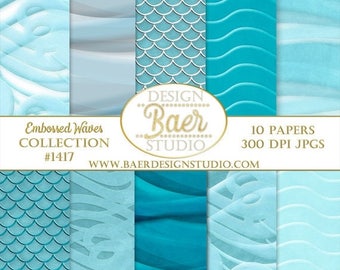 Ocean wave stamp | Etsy