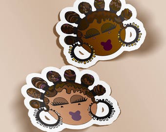 Black girl sticker | Etsy