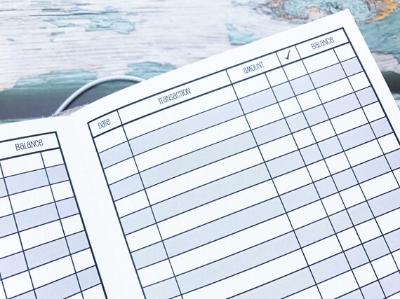 Traveler's Notebook B6 Size Checkbook Register Style