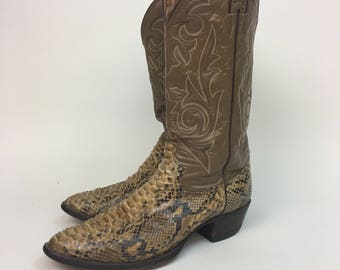 Snake skin boots | Etsy