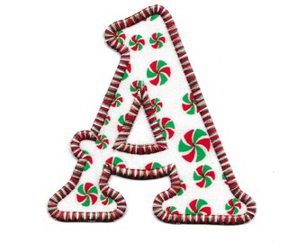 Candy cane letters | Etsy