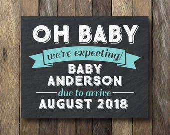 We're expecting sign Pregnancy Announcement Baby