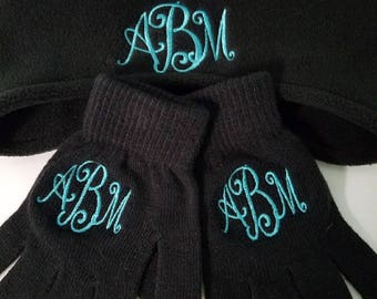 Monogram gloves | Etsy