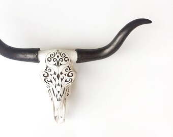 Longhorn skull | Etsy