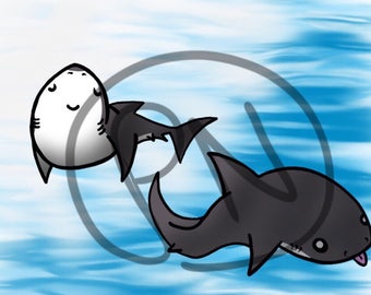 Under the Sea Sharks Thank You Card with Photo