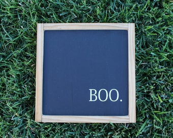 Halloween BOO Sign. Handmade wooden plaque