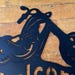 Metal Motorcycle Chopper Welcome Sign 16 x 14.5