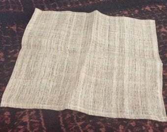 White Hmong Hand Woven Hemp Cloth Vintage White Fabric