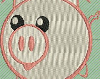 Pig embroidery | Etsy