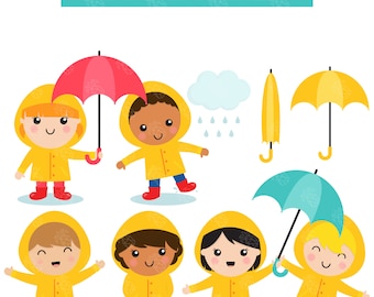 Rainy day clip art | Etsy