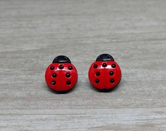 Ladybug earrings | Etsy
