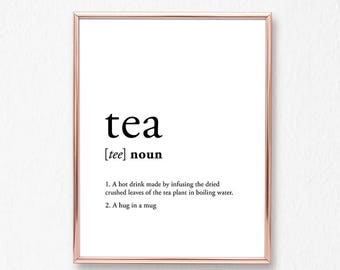Tea quote print | Etsy