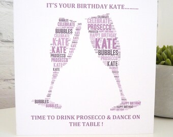 Personalised Prosecco Card