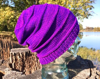 Slouchy knit hat | Etsy