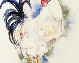 Chicken painting | Etsy