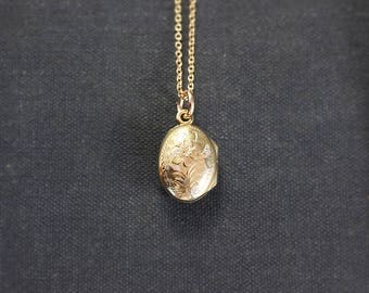 Gold locket necklace | Etsy