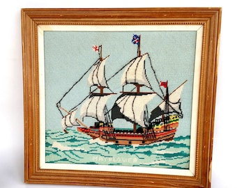 Nautical needlepoint | Etsy