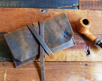 Leather pipe pouch | Etsy