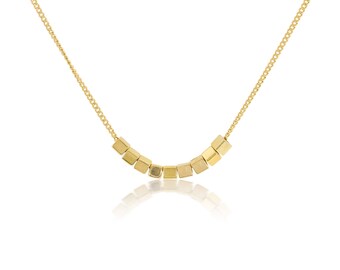 Square bead necklace | Etsy