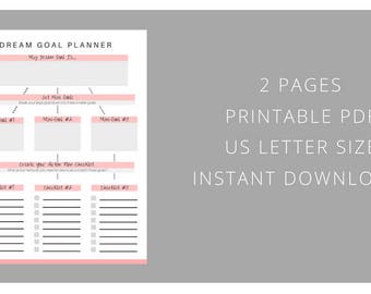 Goal Template Goal Planner Printable Life Goals Printable