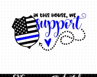Back the blue svg | Etsy