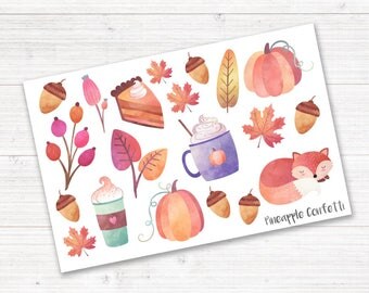 Autumn stickers | Etsy