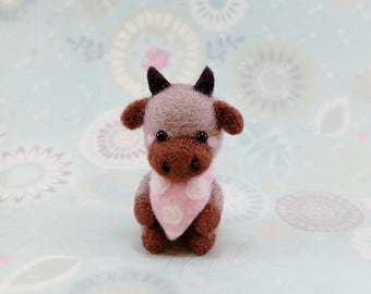 Needle felted cow | Etsy