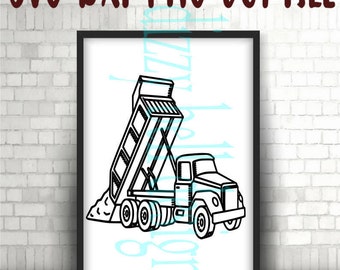 Dump truck svg | Etsy