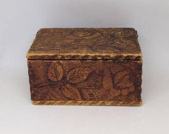 Pyrography box | Etsy