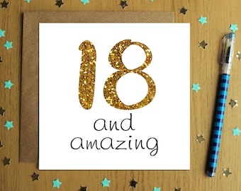 18th birthday card | Etsy